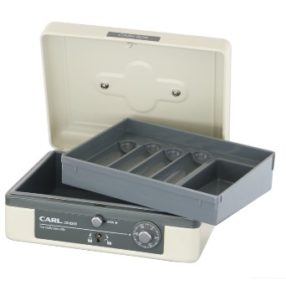 Carl Cash Box 7.7 inch 錢箱～ CB-8200 (雙層密碼鎖及鎖匙兩用) (藍色、杏色、粉紅色) – 志成文具有限公司 ...