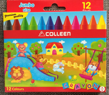 Colleen Jumbo crayon 10mm JC-12 加大/粗大蠟筆 無毒 12 色 – 志成文具有限公司 CHI SHING ...