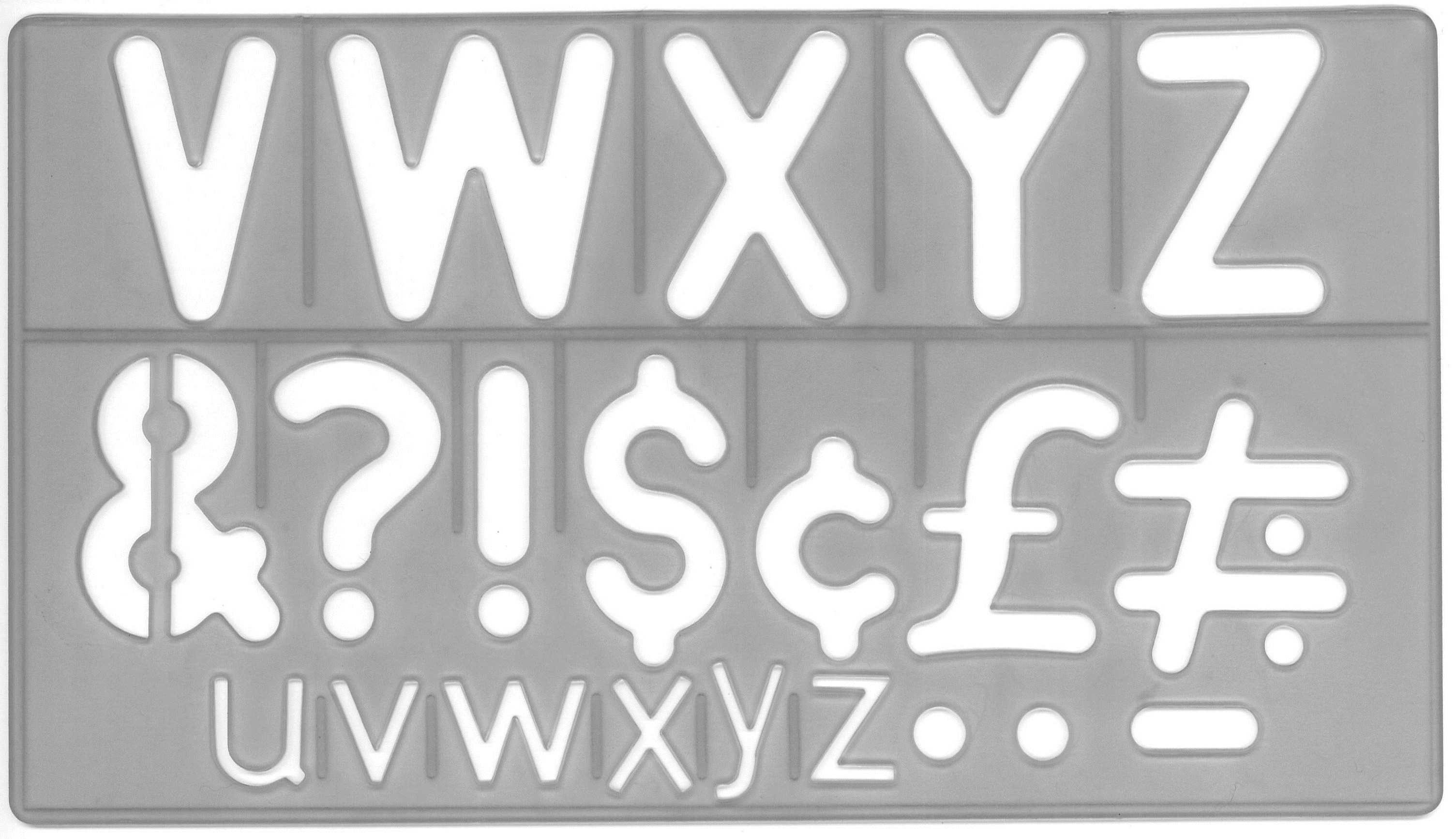 Cox Graphic Lettering Stencil NO. P-1700 臺灣確斯優質字母尺 (50mm) – 志成文具有限公司 ...