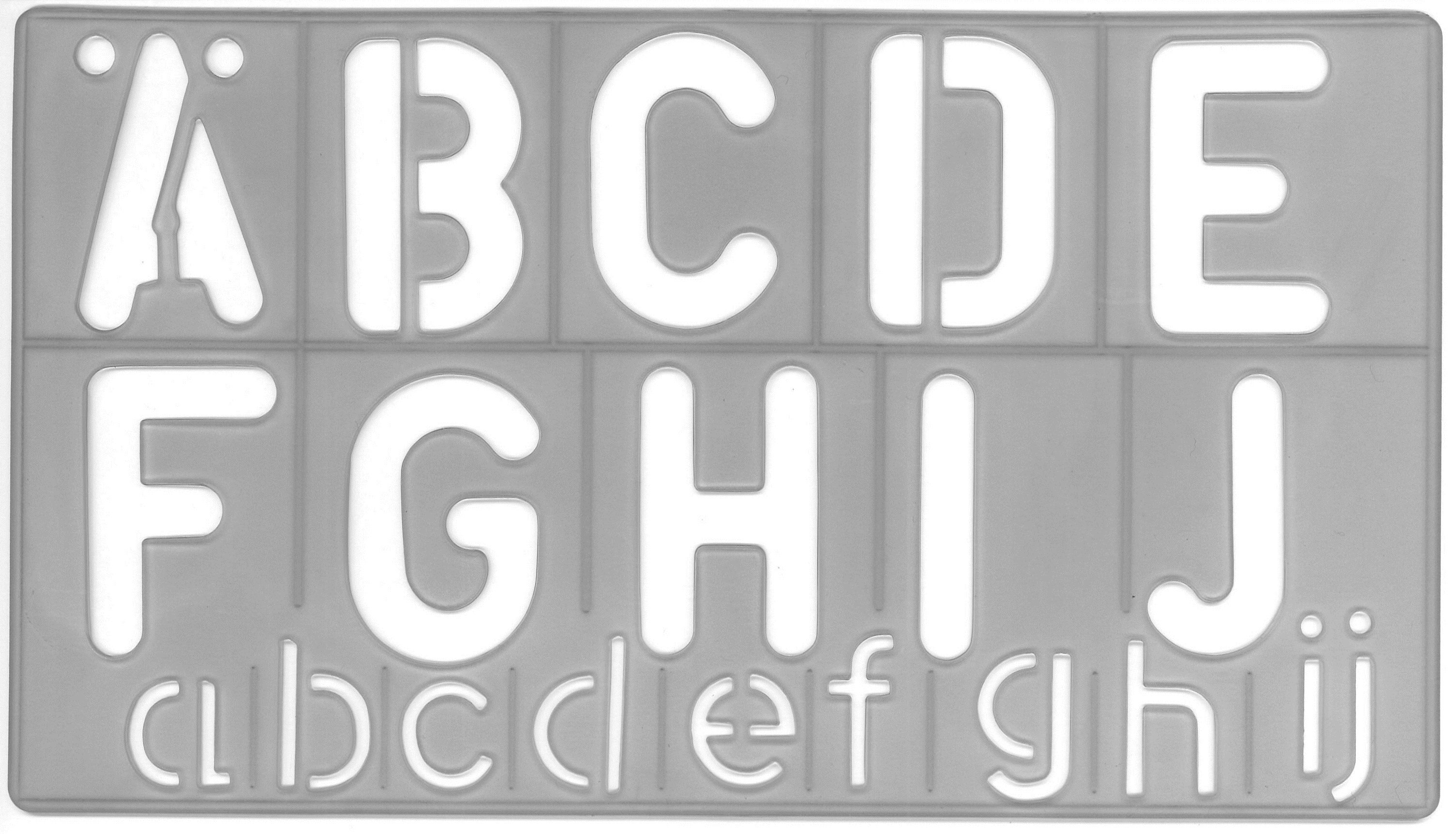 Cox Graphic Lettering Stencil NO. P-1700 臺灣確斯優質字母尺 (50mm) – 志成文具有限公司 ...