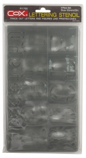 Cox Graphic Lettering Stencil NO. P-1700 臺灣確斯優質字母尺 (50mm) – 志成文具有限公司 ...