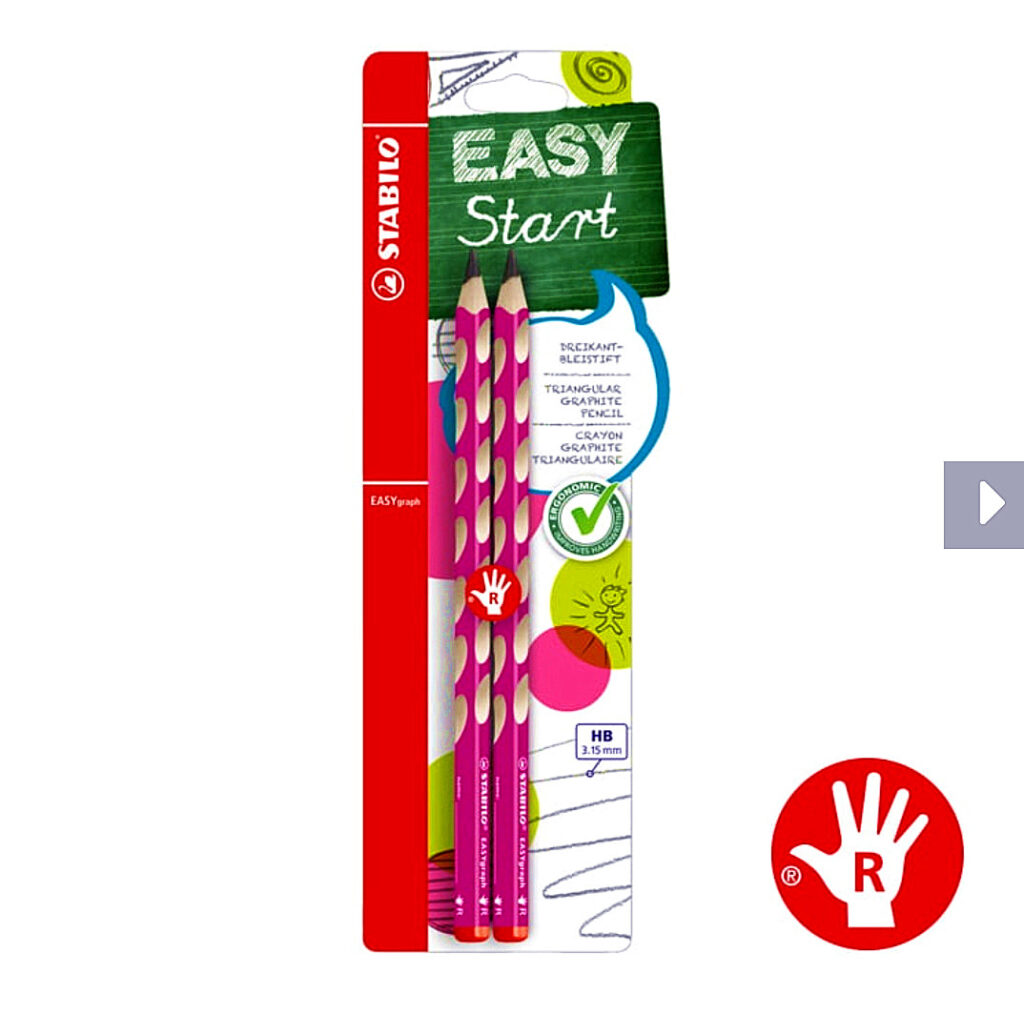 Stabilo Easy Graph Pencils (HB) 德國鵝仔牌 洞洞筆 人體工學幼兒學習鉛筆 (1支) – 紫紅色 – 志成文具有限公司 CHI SHING STATIONERY ...